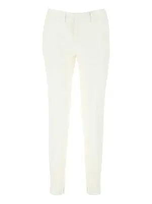 Saint Laurent Virgin Wool Tailored Pants With Silk Lining - White