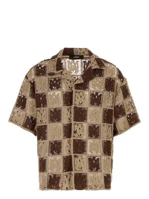 Amiri Contrast Crochet Shirt - Multicoloured