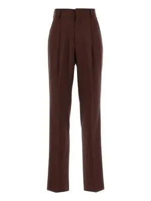 ARMARIUM Celia Virgin Wool Tailored Trousers - Brown