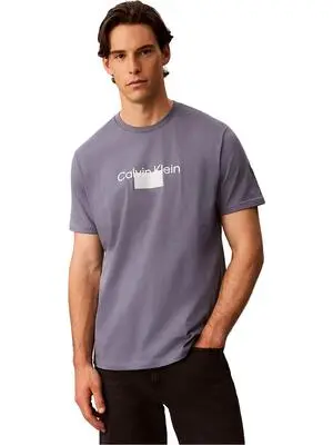 Calvin Klein Box Logo Crewneck Tee - Grisaille