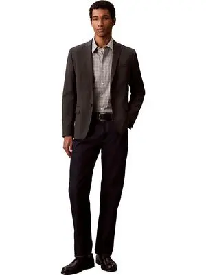 Calvin Klein Yarn-dyed Plaid Stretch Button-down Shirt - Olive Night