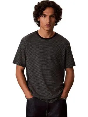 Calvin Klein Supima Cotton Stripe Tee - Black