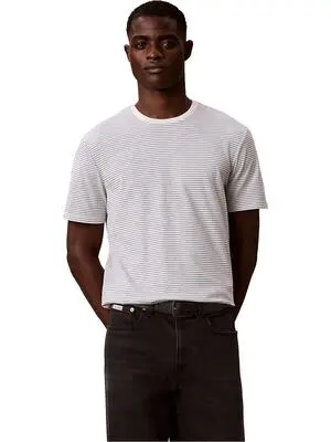 Calvin Klein Supima Cotton Stripe Tee - Tofu