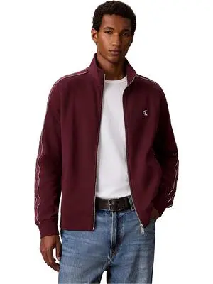 Calvin Klein Logo Tape Zip-up Jacket - Winetasting
