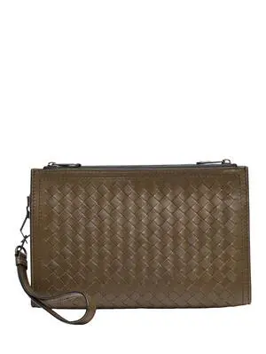 BOTTEGA VENETA Bottega Veneta Intrecciato Leather Wristlet