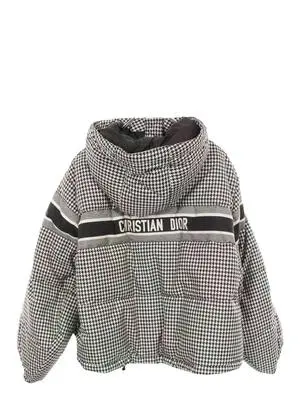 Dior Houndstooth Pattern Hooded Jacket - Black