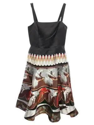 Fendi 2010s Embroidered Mini Dress - Black