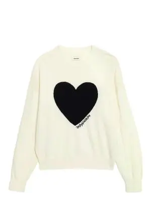 Zadig&Voltaire Gaby Heart Intarsia Sweater - Neutrals