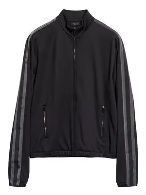 Gucci Cotton Jersey Zip Jacket With Muted Web Detail - Black