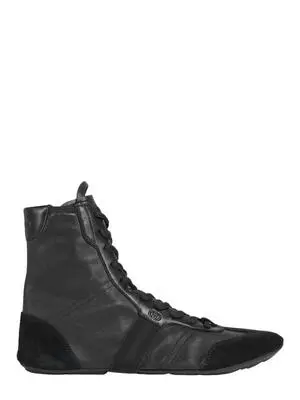 Gucci Suede And Leather High-top Sneakers - Black
