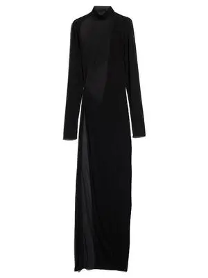 Gucci Viscose Crêpe Jersey Dress With Draped Open Back And Side Slit - Black