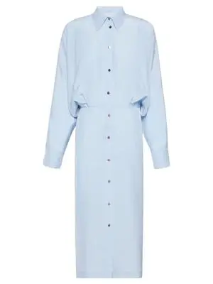 Max Mara Oversized Viscose Shirt Dress - Medium Grey