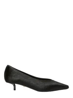 Max Mara Max Mara Haircalf And Nappa Leather Pointed Toe Court Shoes Black