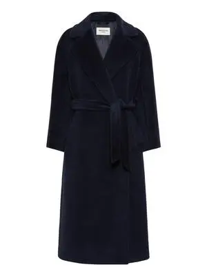 Max Mara Wool And Alpaca Teddy Coat - Navy