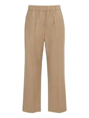 Max Mara Max Mara Stretch Wool Flannel Trousers Camel