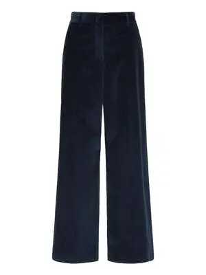 MAX MARA Max Mara Cotton Velvet Wide Leg Trousers