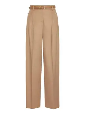 MAX MARA Max Mara Wool Wide-Leg Trousers With Belt