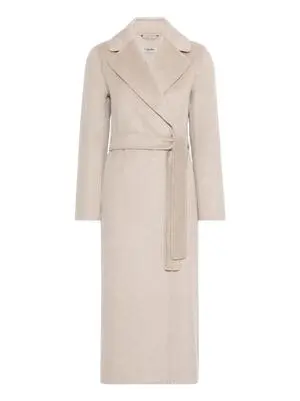 Max Mara Wool And Cashmere Belted Wrap Coat - Beige