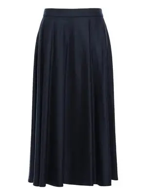 MAX MARA Max Mara Long Flared Wool Flannel Skirt