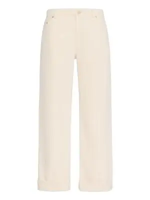 Max Mara Cotton Bull Denim Trousers - Natural
