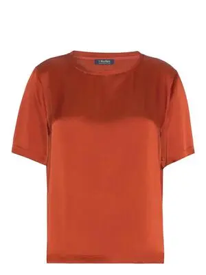 MAX MARA Max Mara Satin Crewneck Blouse