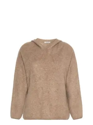 Max Mara Max Mara Brushed Cashmere Hoodie Clay