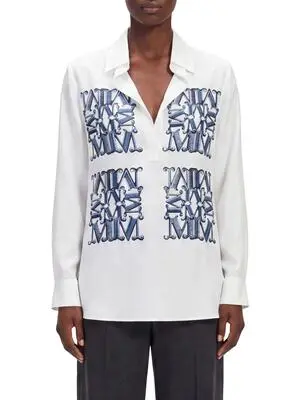 Max Mara Embroidered Logo Shirt - Multicolor