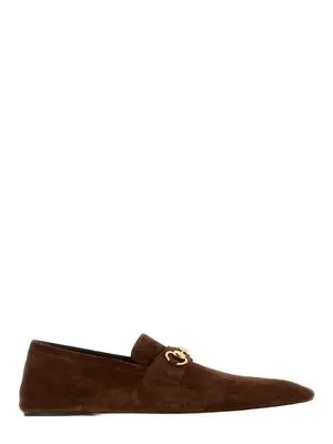 Gucci GUCCI Suede Loafers With Horsebit Detail Brown