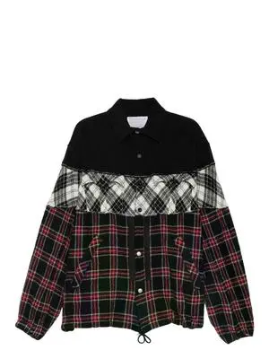 Kolor Patchwork Shirt Jacket - Black