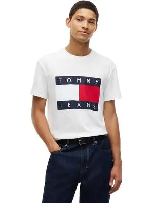 Tommy Hilfiger Big Flag Logo T-shirt - Ecru