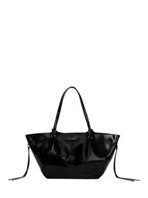Karl Lagerfeld Medium K/pierced Shiny Tote Bag - Black