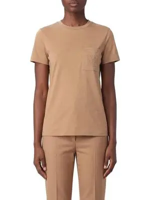 Max Mara Max Mara T-Shirt With Pocket Detail Brown