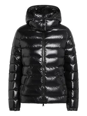 Moncler Bady Down Jacket In Nylon Laqu - Black