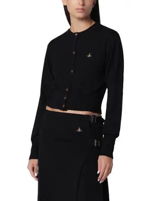 VIVIENNE WESTWOOD Bea Cropped Cardigan - Black