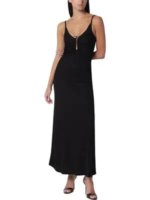 Christopher Esber Ribbed Stretch Jersey Dress - Black