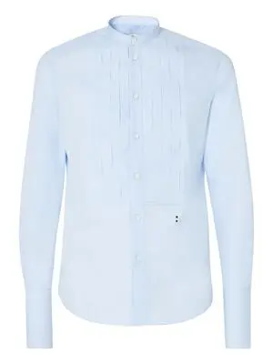 Fendi Fendi Light Blue Poplin Shirt Men Blue
