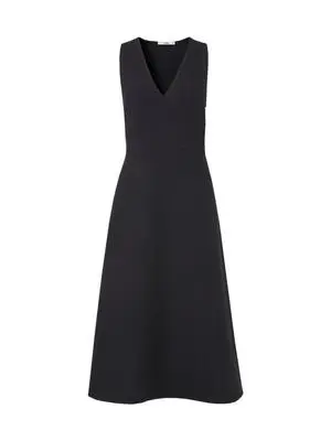 Fendi Silk And Wool A-line Dress - Black