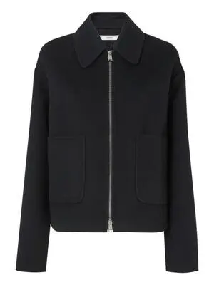 Fendi Wool Blouson With Ff Zucca Motif - Black