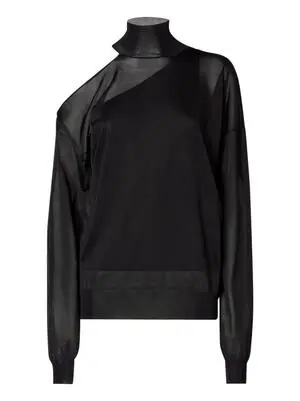 Fendi Fendi Silk Organza Jumper Black
