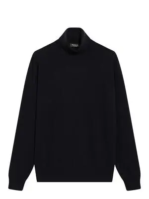 Loro Piana LORO PIANA Classic Turtleneck In Baby Cashmere Blue