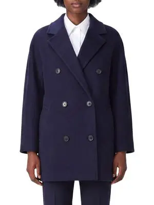 Max Mara Double-breasted Wool Coat - Blue