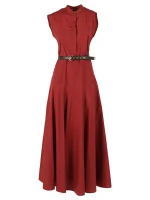 Max Mara Cotton Midi Dress - Red