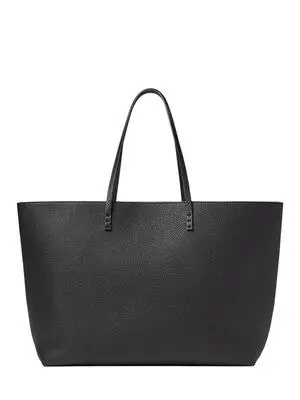 Fendi Cuoio Romano Leather Shopper - Black