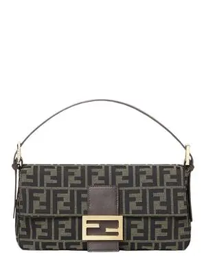 Fendi Baguette Ff Zucca Jacquard Fabric Bag - Brown