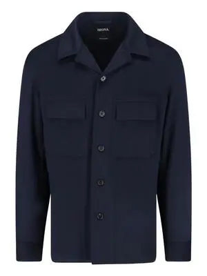 Zegna Shirt Jacket "alba" Blue