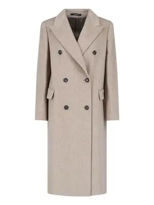 TAGLIATORE Tagliatore "Jole" Double-Breasted Virgin Wool Coat