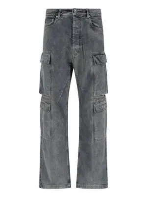 Rick Owens Double Cargo" Wide Jeans - Blue