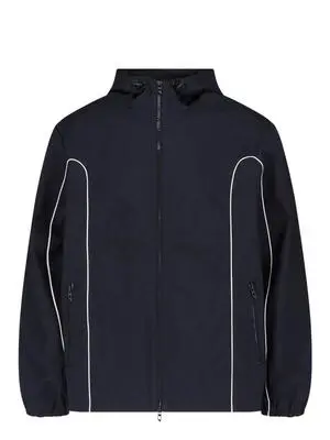 DIESEL® J-hives Jacket With Drawstring Hood And Logo Embroidery - Black