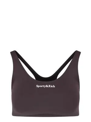 Sporty & Rich Logo Sports Bralette Brown