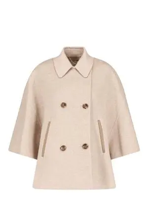 Max Mara Double-breasted Cashmere Cape - Beige
